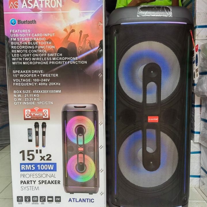 SPEAKER PORTABLE ASATRON ATLANTIC 15 X 2 INCH | Lazada Indonesia