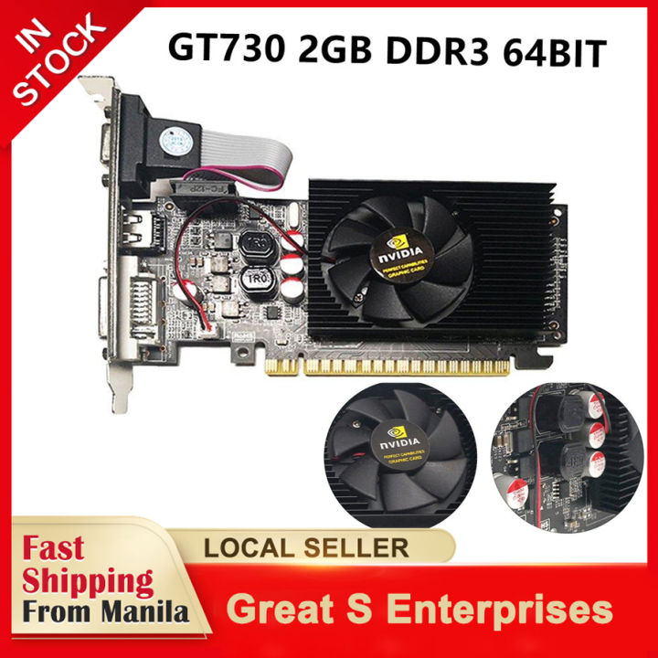 GSE Graphics Card GT730 2GB Graphics Card 64Bit GDDR3 GT 730 2G D3 Game ...