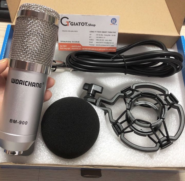 Micro thu âm Studio cao cấp BM900 Woaichang, micro livestream mic thu ...