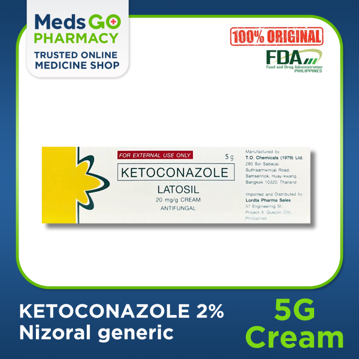 Ketoconazole 2% Antifungal Cream (Latosil, Novazol - Nizoral generic ...