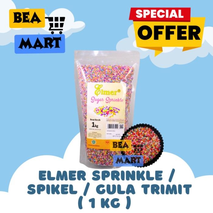 Elmer Sugar Sprinkle Kemasan Pabrik 1kg | Spikel / Gula Trimit Warna ...