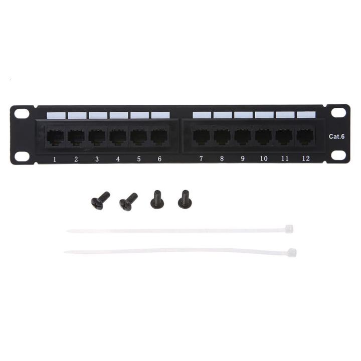 CAT6 Wall-Mount and Rack Mount Patch Panel Kit for Rj45 Network Tool ...