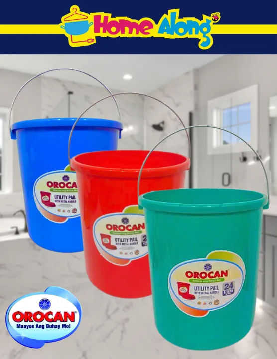 Orocan 24 Liters Utility Pail with Metal Handle - Random Color | Lazada PH
