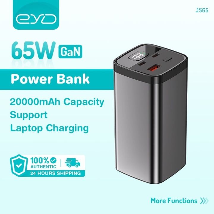EYD JS65 Powerbank 20000mAh/65W Fast Charging Laptop Power Bank PD 3.0 ...