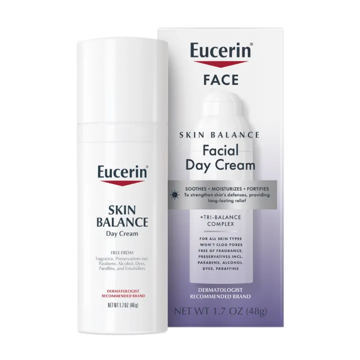 Eucerin, Skin Balance Day Cream, Sensitive Skin Face Moisturizer ...