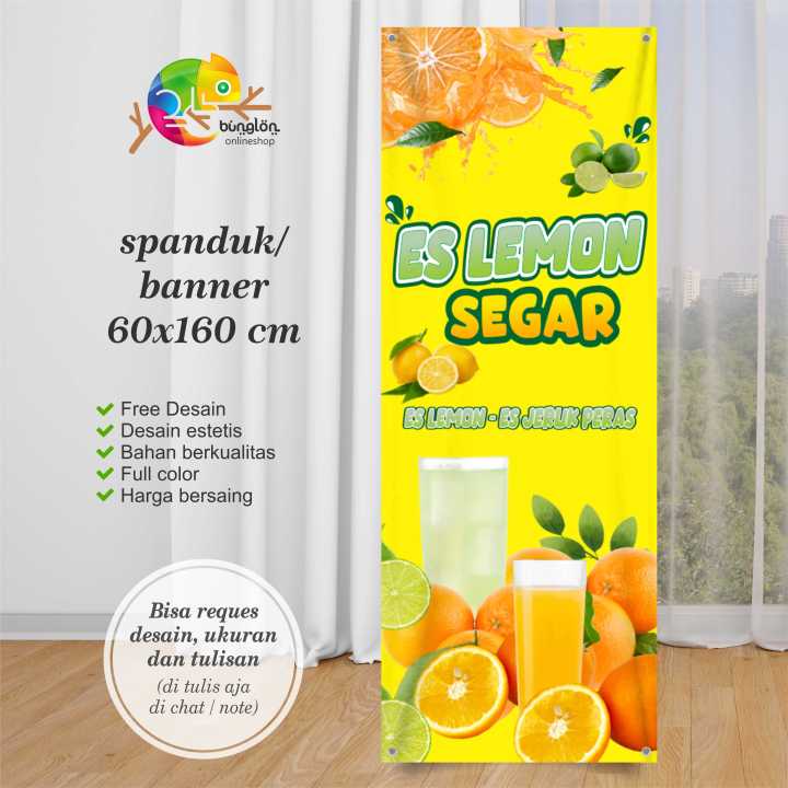 Spanduk Banner Es Lemon Segar Custom Desain | Lazada Indonesia