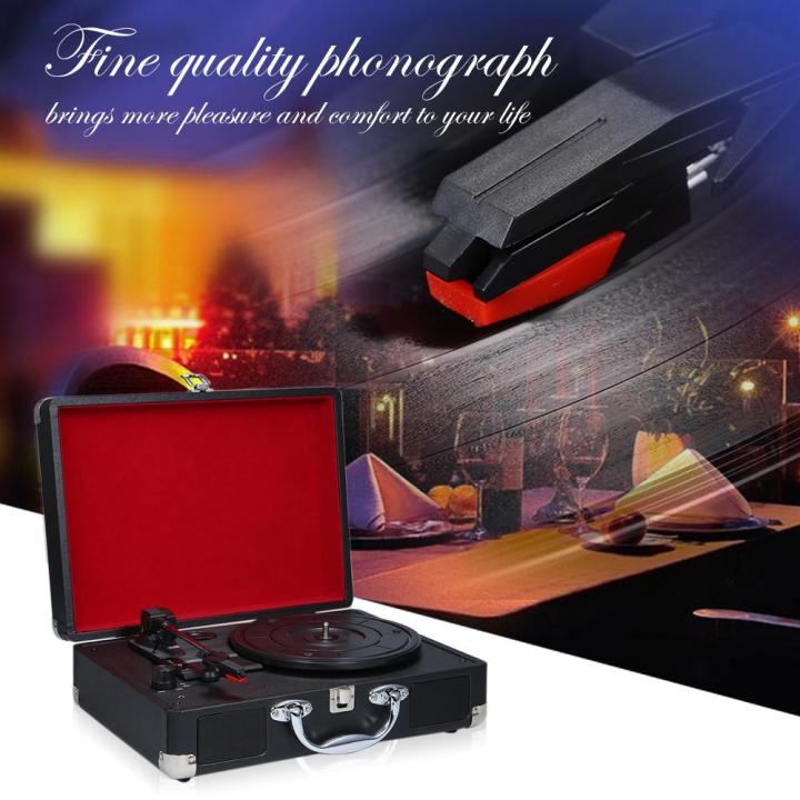 HOL Retro Phonograph Professional Vinyl Record with Speaker and ...