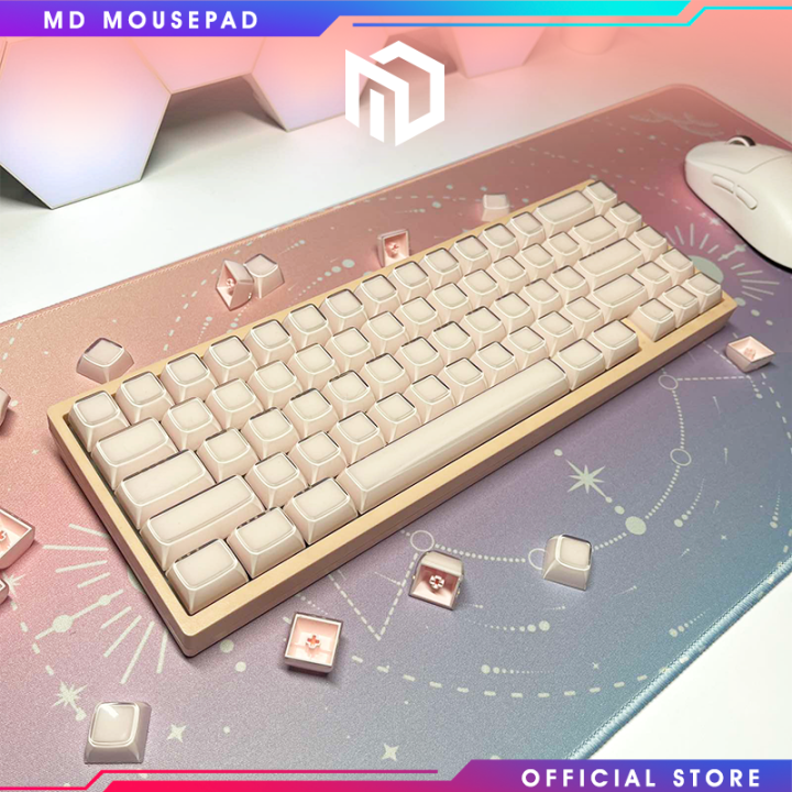 MD x Womier | Keycaps | 113 Keys Jelly Ice Crystal Translucent Pink OEM ...
