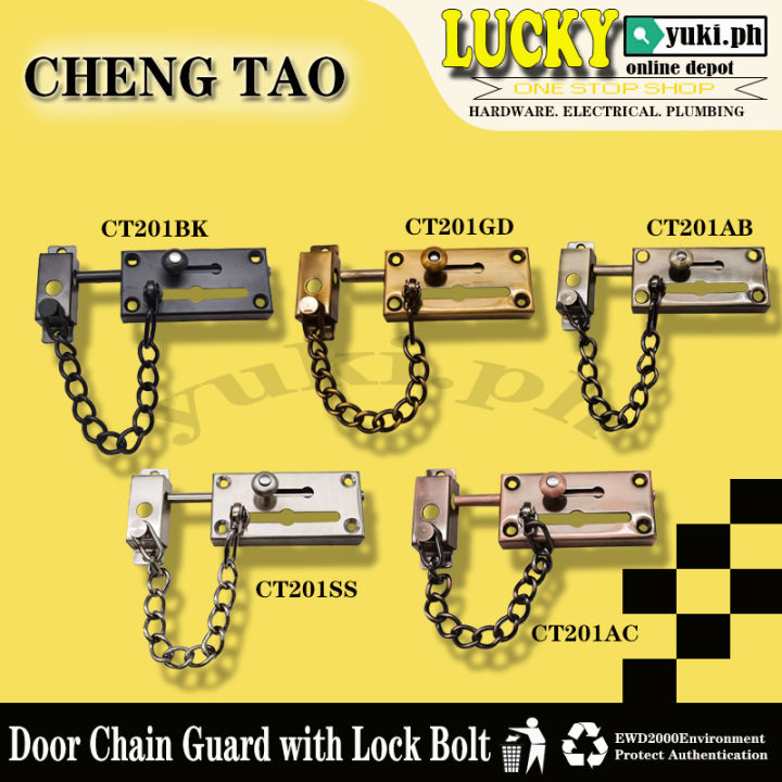 CT 201 DOOR SECURITY CHAIN GUARD WITH BOLT LOCK | Lazada PH