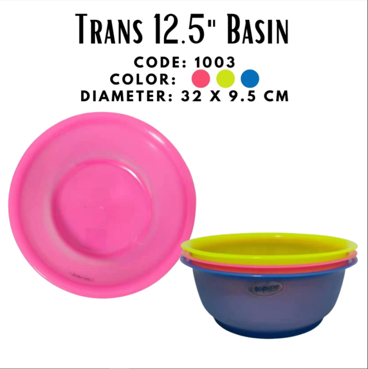 1003 TRANS 12.5" BASIN/ ROUND BASIN/ LAUNDRY BASIN/ BATSYA/ PALANGGANA ...