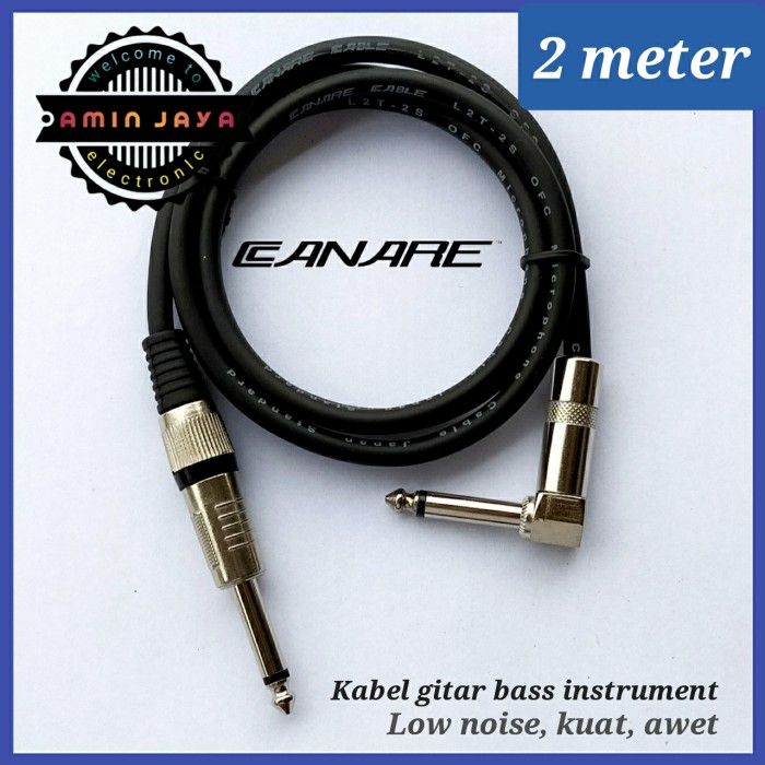 Kabel jack gitar akai L to akai lurus kabel canare 2 meter - 5 Meter ...