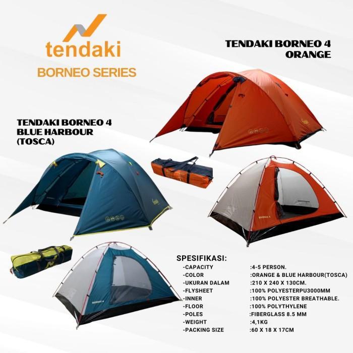 TENDAKI BORNEO 4 TENDA CAMPING DOME DOUBLE LAYER PU3000MM - URBAN ...