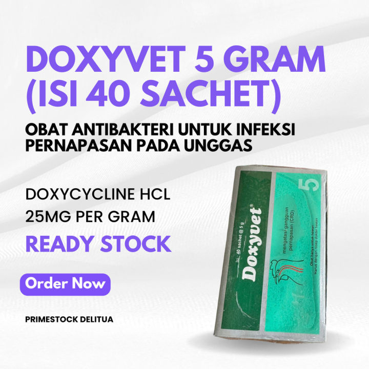 DOXYVET 5 Gram - Obat Antibakteri untuk Infeksi Pernapasan pada Unggas ...