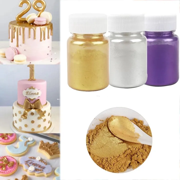 DELICACY Glitter Gold Edible Food Pastry Decoration Fondant Flash Cake ...