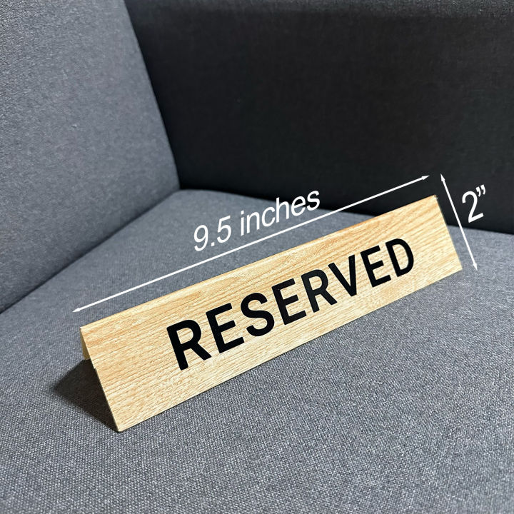 RESERVED Acrylic Sign Self Standing Table Board Hotel Restaurant ...