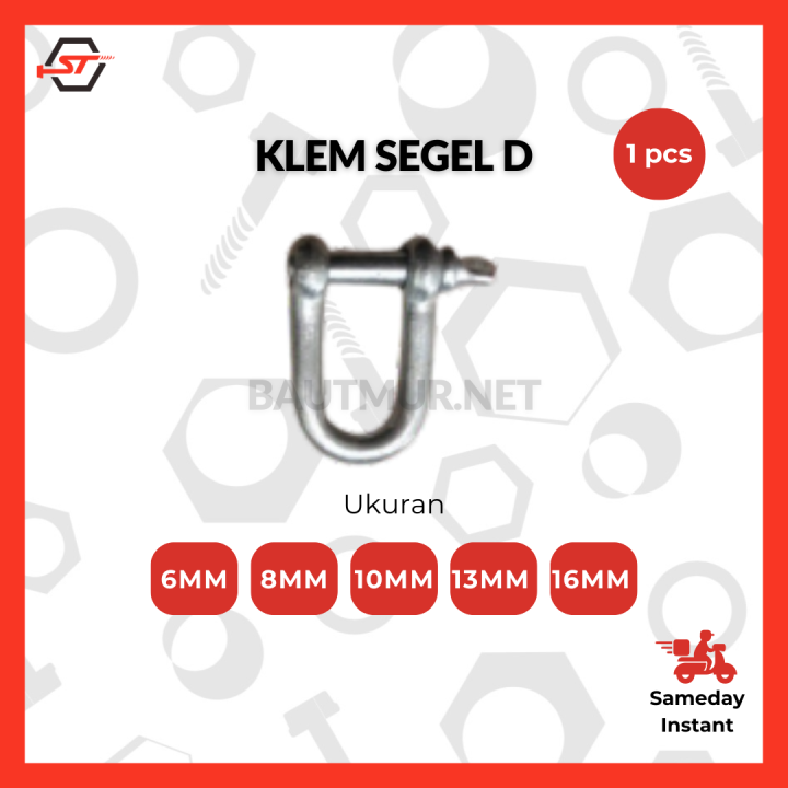 Segel D | 6MM 8MM 10MM 13MM 16MM | Segel D - Shackle D - Sambungan ...