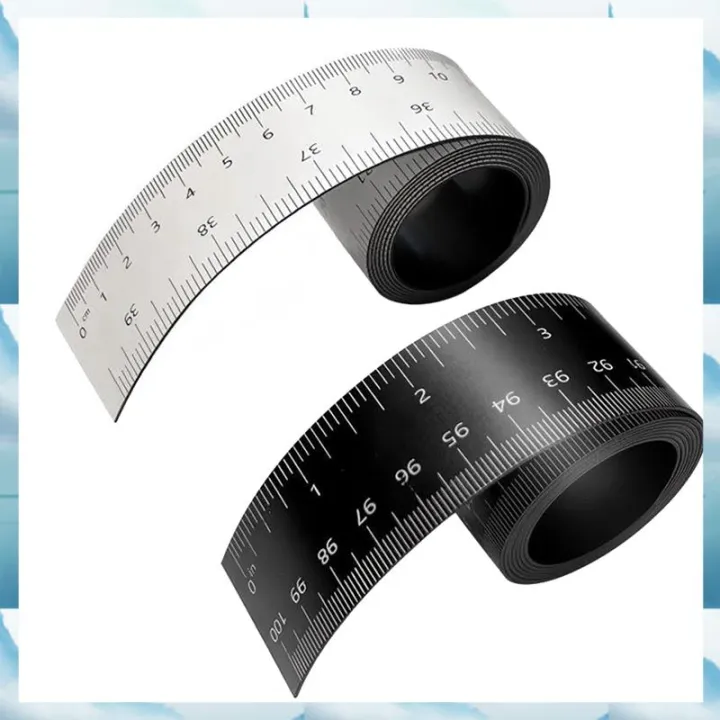 (WJRN) 2 Pcs 39.37 Inch Magnetic Ruler Flexible Ruler with Inches and ...