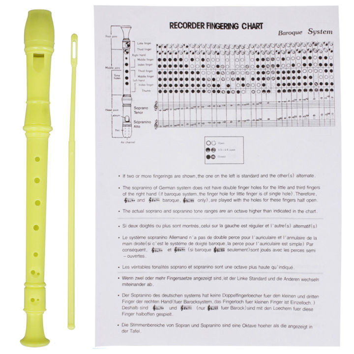 ABS Soprano Descant Recorder Clarinet 8 Holes German Style G Key with ...