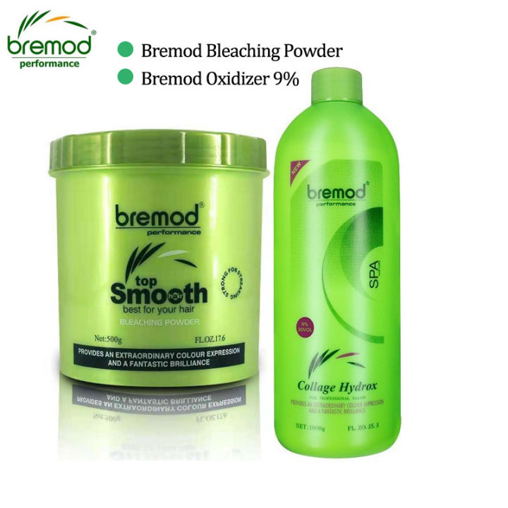 Bremod 500G Hair Bleaching Powder +1000ml Oxidizer Hydrox Oxidizing ...