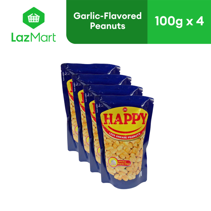 Happy Peanuts Garlic 100g [Expiry on April 4, 2026] | Lazada PH