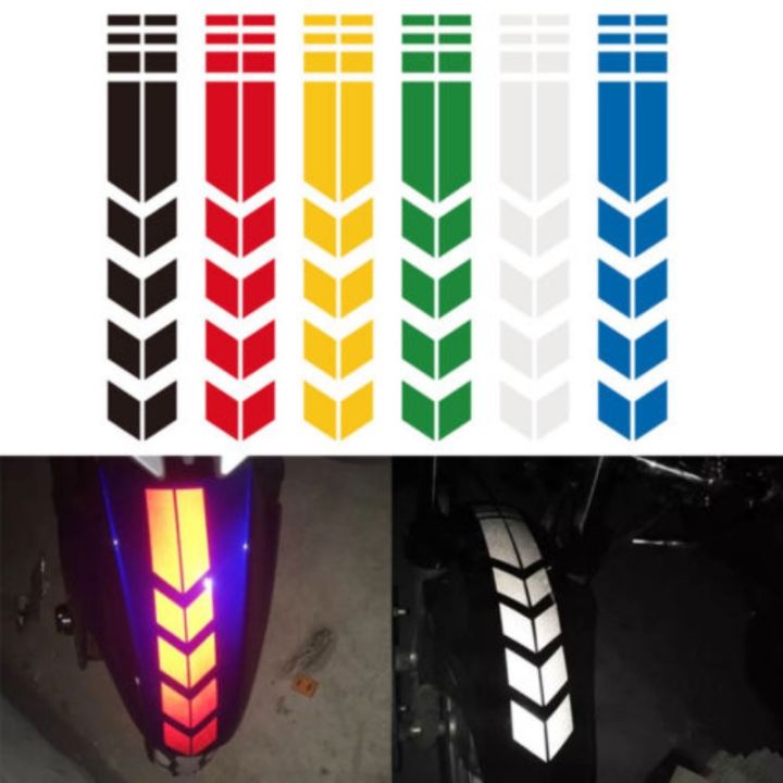 2Pcs/Set Motorcycle Arrow Reflective Stickers Wheel on Fender ...
