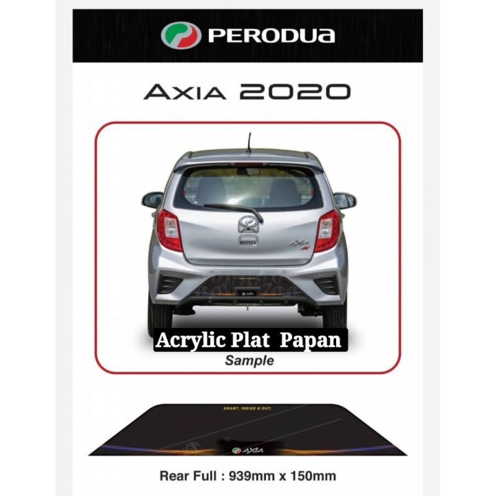 Ready stock Acrylic Kereta Plat Nombor Papan belakang penuh perodua ...