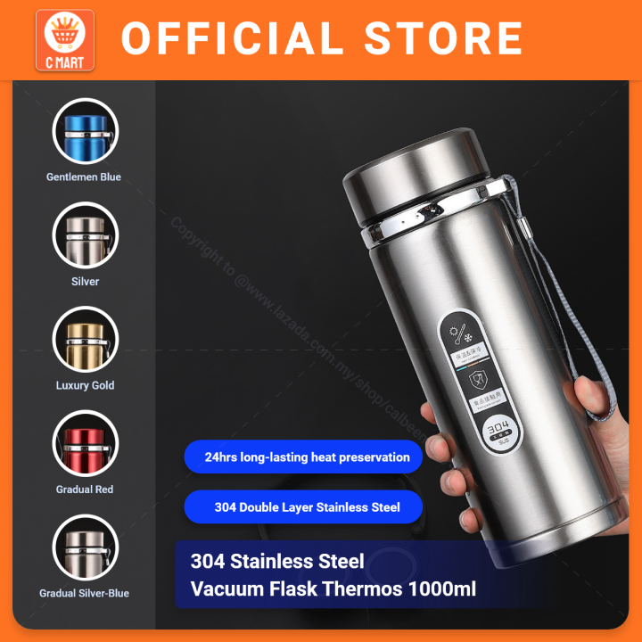 1000ML Large Capacity 304 Stainless Steel High Quality Vacuum Flask ...