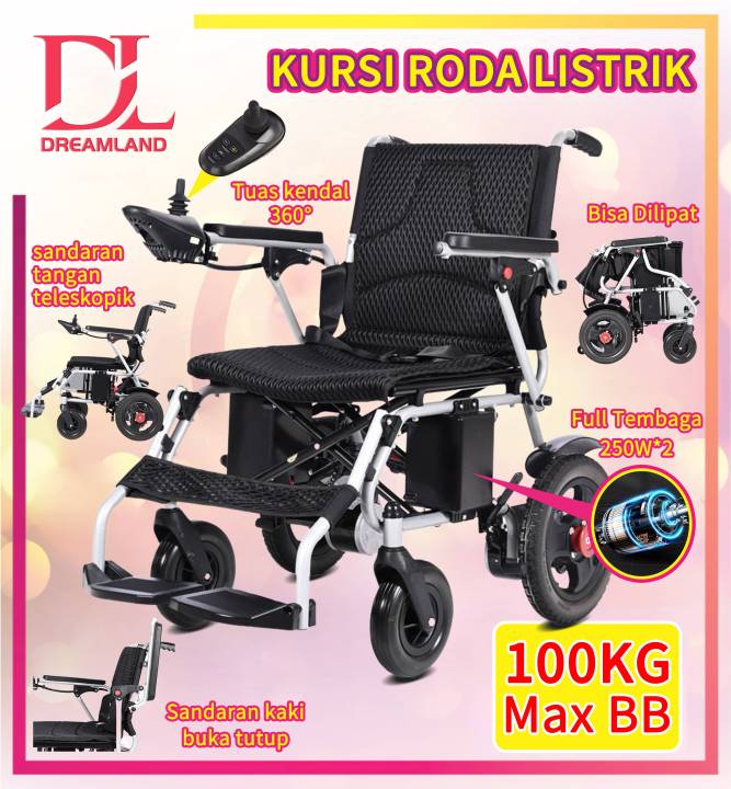 DL Kursi Roda Elektrik Bisa Lipat Full Otomatis / Kursi roda listrik ...