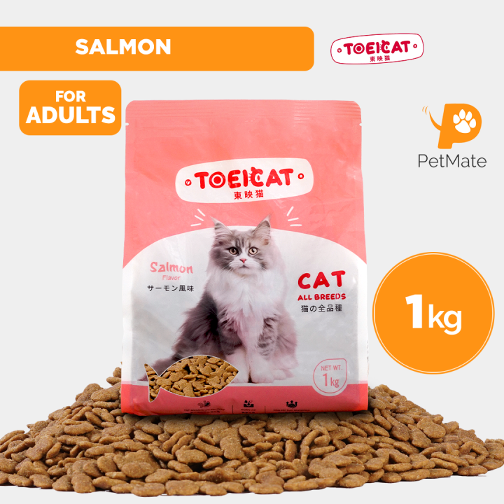 Toeicat Adult Cat Dry Food All Breed Salmon 1kg - PetMate Toei Cat ...