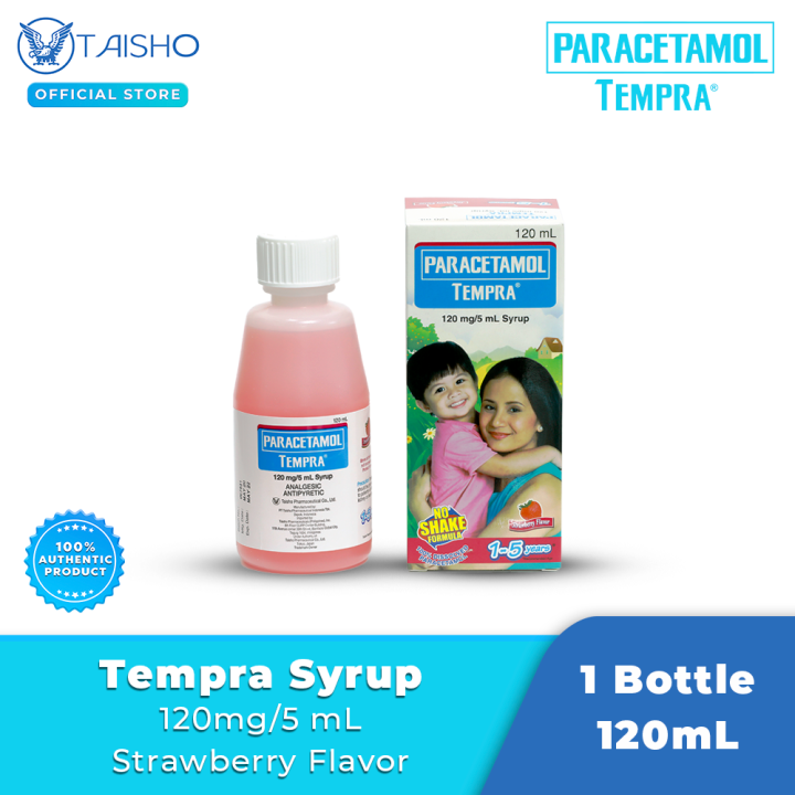 Tempra 120mg/5ml SYRUP STRAWBERRY 120ml 1's | Lazada PH