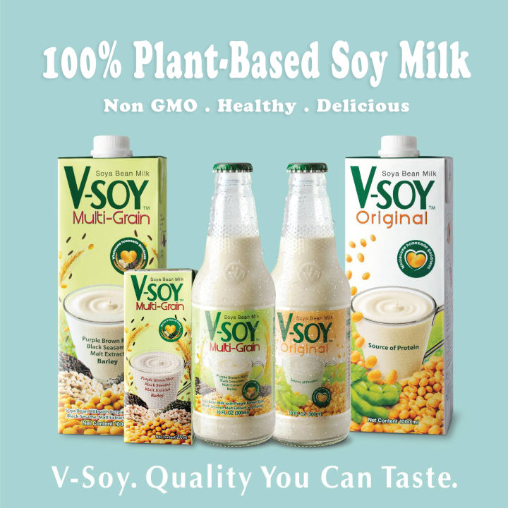 V-SOY Soya Bean Milk (Vegan & Vegetarian Friendly) | Lazada