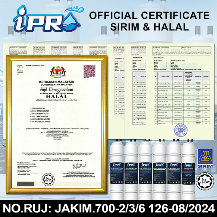 IPRO Water Dispenser Hot & Normal GX95 With 4 Pcs Halal Filter Include ...