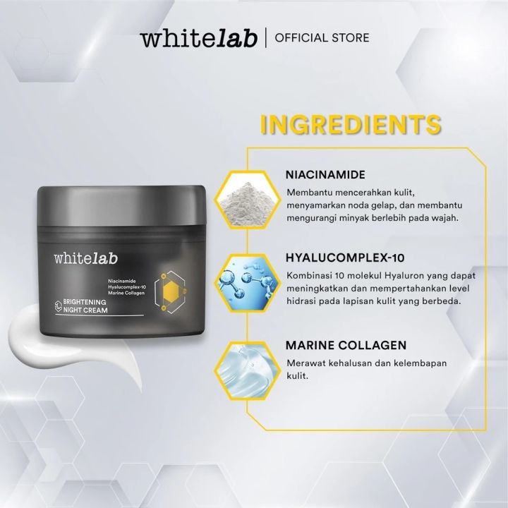Whitelab Brightening Night Cream 20gr | Lazada Indonesia