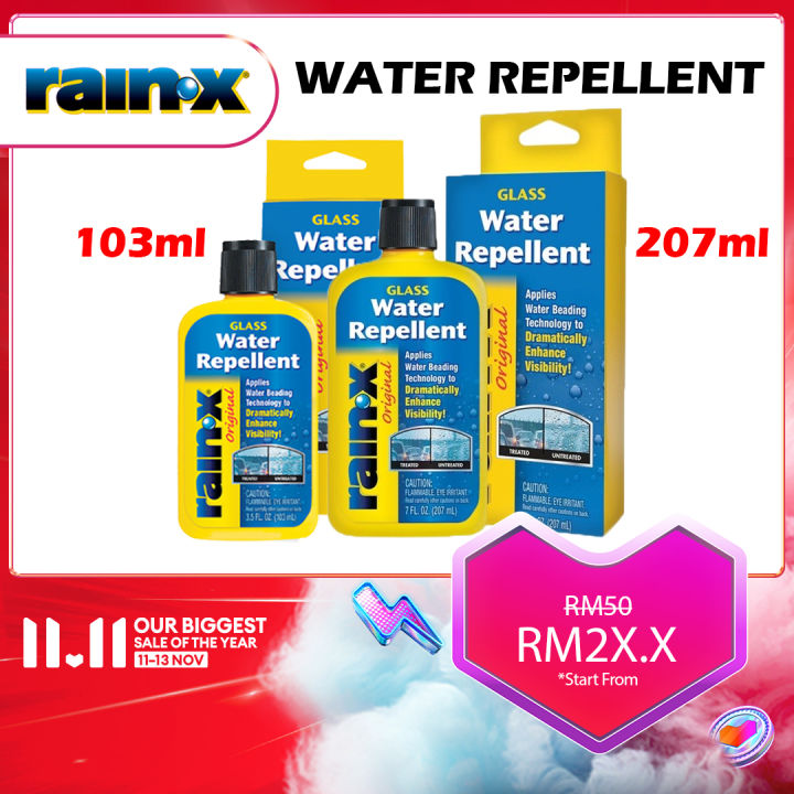 FREE GIFT Rain-X Original Glass Water Repellent 207ml 103ML 473ML Coating Clear Vision For ...