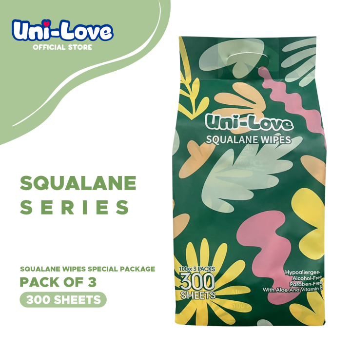 UniLove Squalane Wipes 300's (Special Package Pack of 1 | Lazada PH