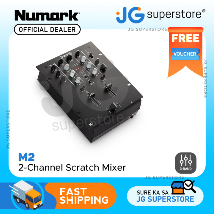 Numark M2 2-Channel Scratch Mixer with 3-Band Equalizer, Microphone Input and Crossfader | JG ...