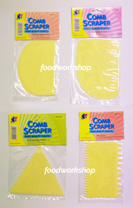 Comb Scrapper Smoother Butter Cream Icing Fondant Mousse Cake Pastry ...