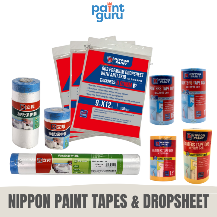 Nippon Paint Premium Dropsheet with Anti Skid Painter Tape for painting ...