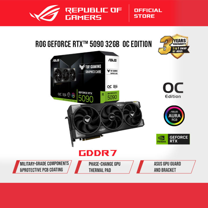 ASUS TUF Gaming GeForce RTX 5090 32GB GDDR7 OC Edition Graphic Card - TUF-RTX5090-O32G-GAMING ...