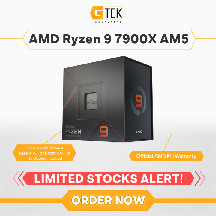 AMD Ryzen 9 7900X AM5 12 Core / 24 Thread AMD PH Unit | Lazada PH