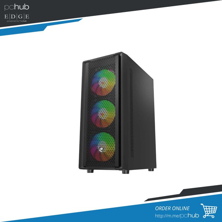 PChub | Powerlogic Agile Elemental M, ATX, 4x120mm, USB3 1A | Lazada PH