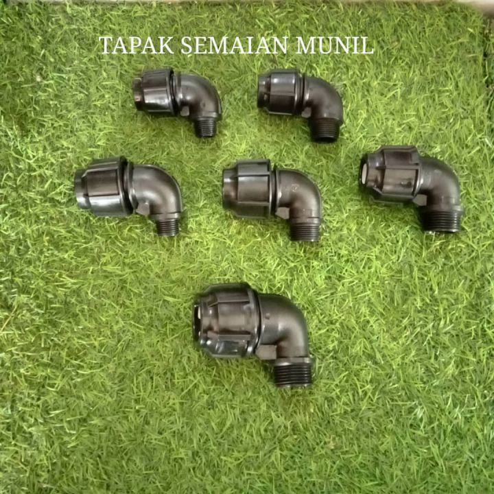 Poly pipe fittings Male Bend / M Bend 20mm x 1/2" / 20mm x 3/4" / 25mm ...