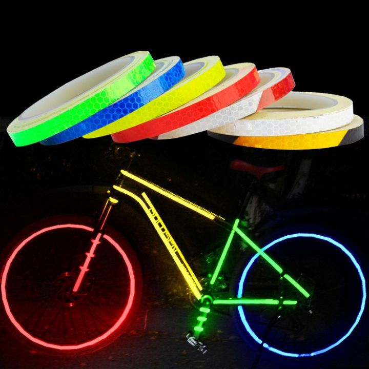 1cm*8m Bike Stickers Reflective Tape Fluorescent MTB Bike Bicycle ...