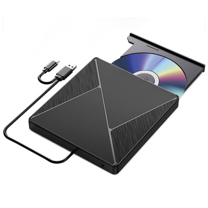External DVD Drive USB3.0 CD-ROM Burner Portable Dual Interface Type-C ...