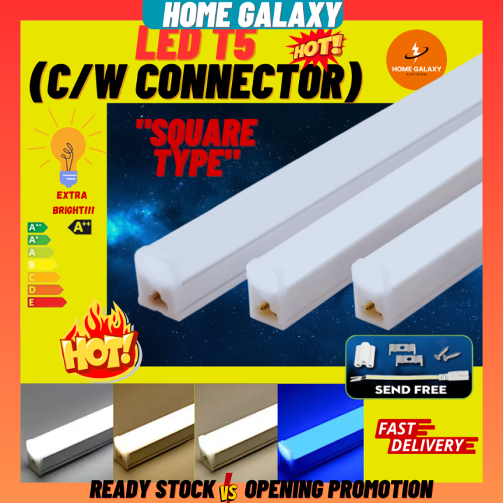 (HOT)(SUPER BRIGHT) LED T5 Tube SET 1ft 2ft 3ft 4ft Long Tube Ceiling ...