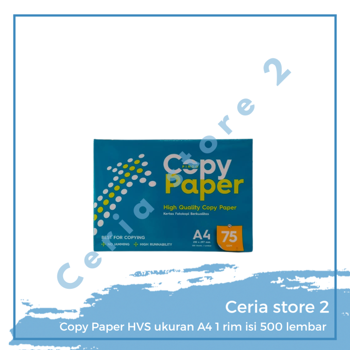 Kertas HVS Copy Paper A4 75 Gsm / 1 Rim HVS CopyPaper A4 75 Gram ...