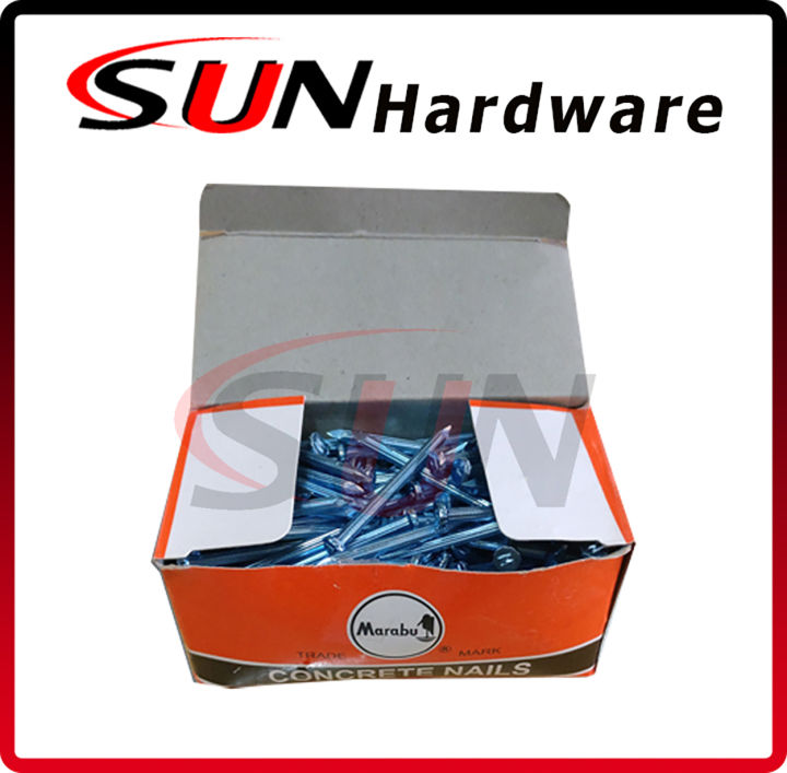 Paku Beton Marabu 3 Inch 7 cm 1 Kg Kotak Box Baja Tembok Dinding Putih ...