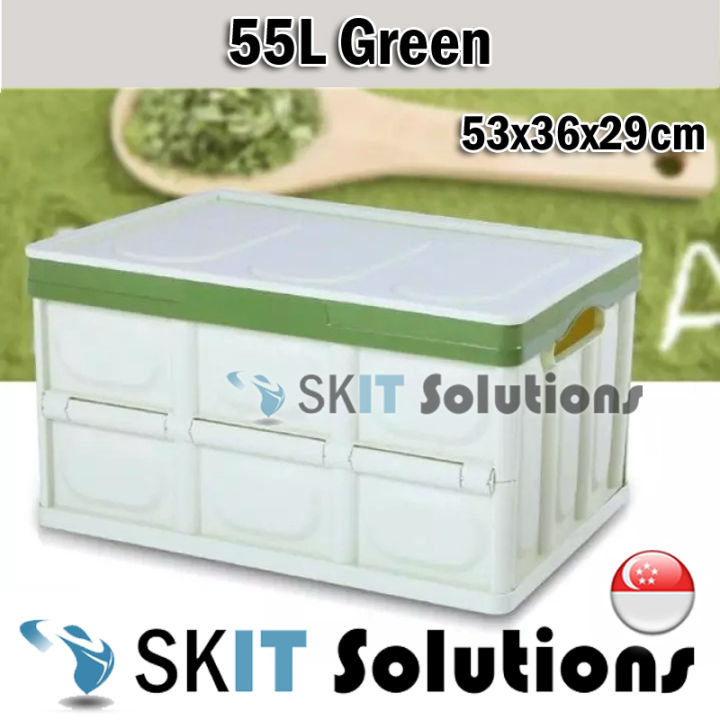 【SKIT SG】30L/55L Foldable Car Boot Storage Box Trunk Stackable ...