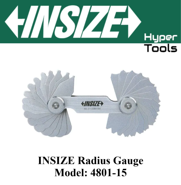 INSIZE Radius Gauge / Radius Gage 4801 Series (Model: 4801-15 / 4801-16 ...
