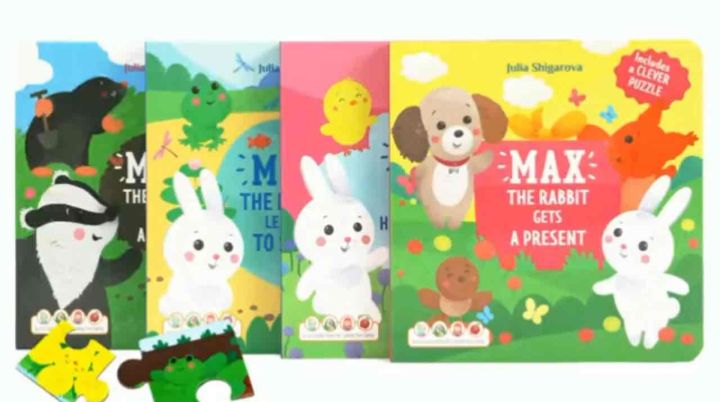 [Original]Max The Rabbit： Jigsaw Puzzle Story Book Includes a Clever ...